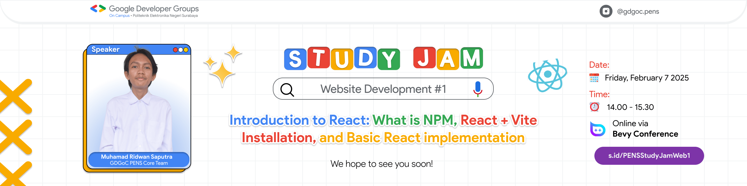 See Study Jam: Website Development #1 at Google Developer Groups GDG on Campus Politeknik ...